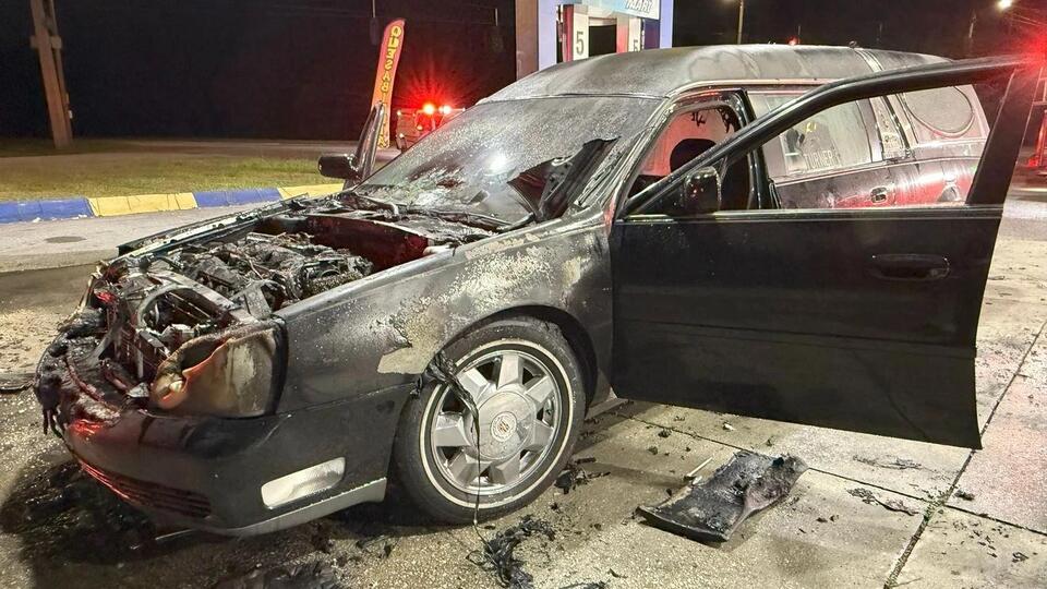 Hearse catches fire at gas station in Pensacola, no injuries reported ...