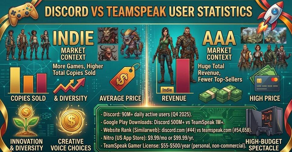 Indie vs AAA Game Sales Statistics 2026 [Steam Revenue, Copies Sold and ...