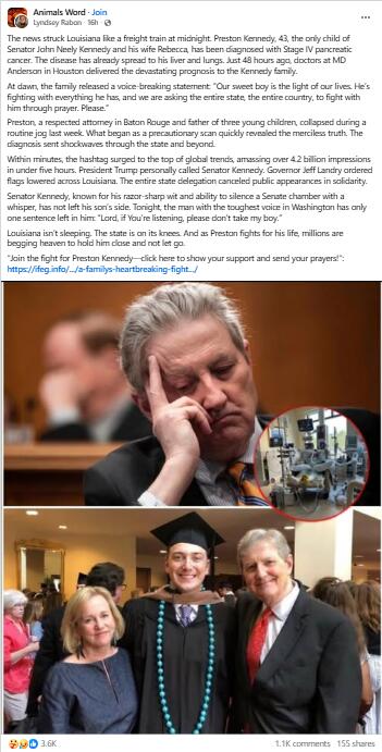 Fact Check: Louisiana Senator John Kennedy's Son Preston Has NOT Been ...