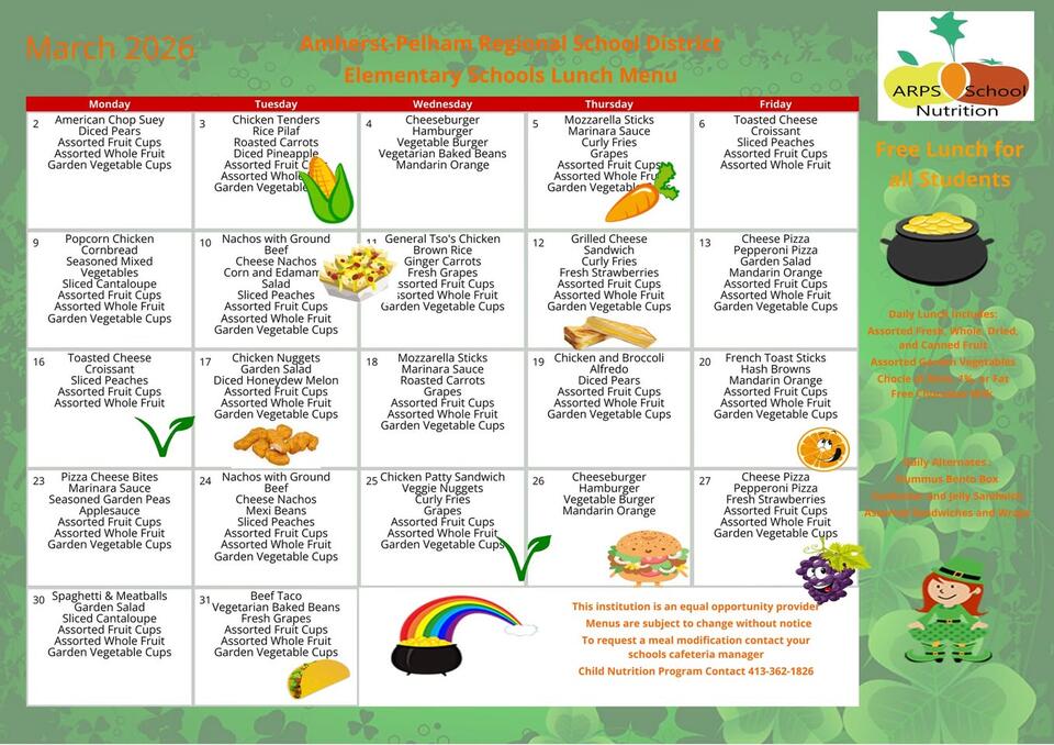 March school menus released for ARPS students - NewsBreak