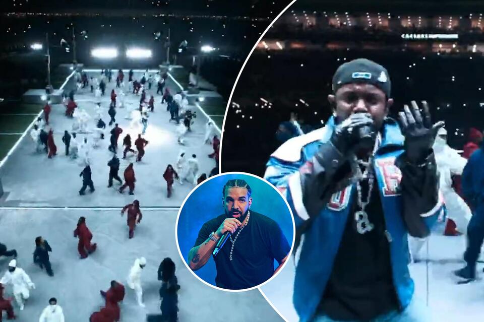 Kendrick Lamar disses Drake at the Super Bowl halftime show with ‘A minor’ line - NewsBreak