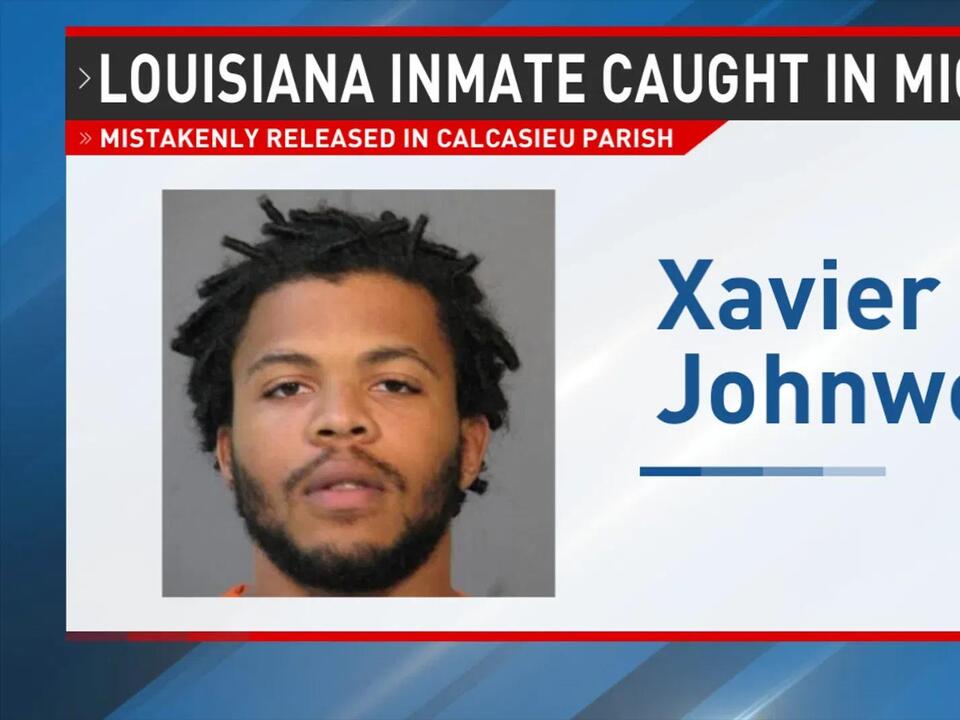 Lake Charles inmate caught in Michigan two weeks after mistaken release