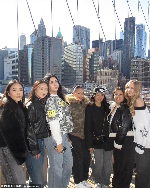 US Olympics star Suni Lee turns heads in stunning low-cut dress as ...