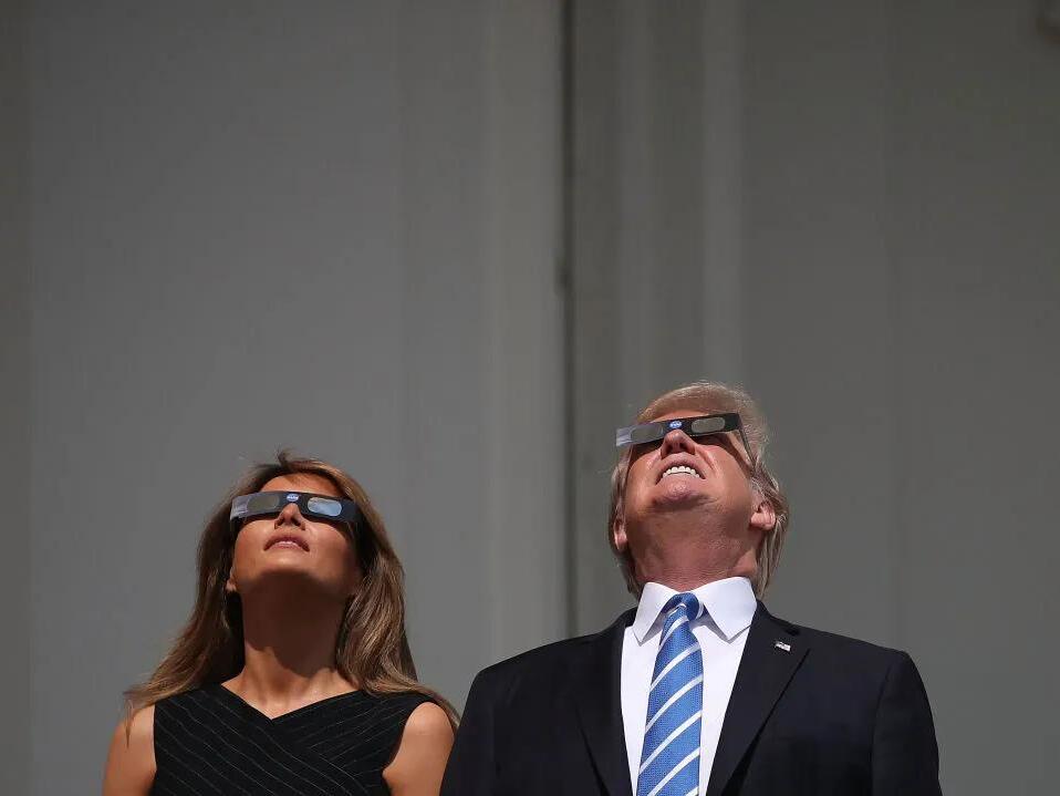 Trump Posts Bizarre Solar Eclipse Campaign Ad, With His Head Blocking ...