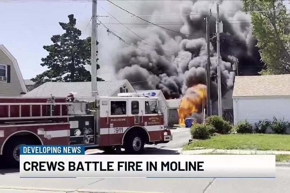 Structure fire shuts down portion of Avenue of the Cities in Moline ...