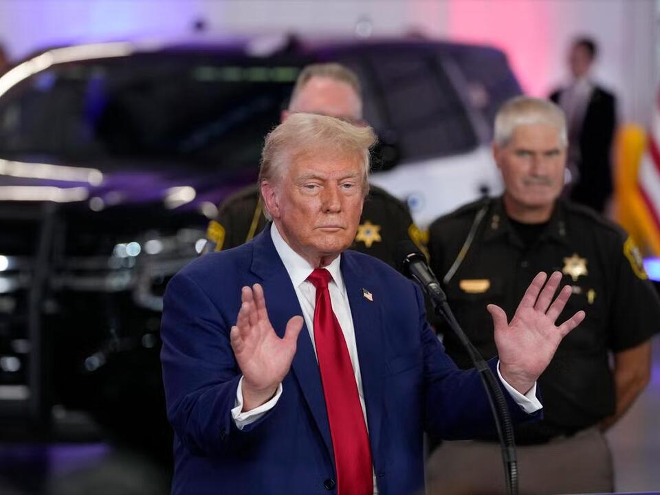 Watch as Donald Trump campaigns in battleground state of North Carolina