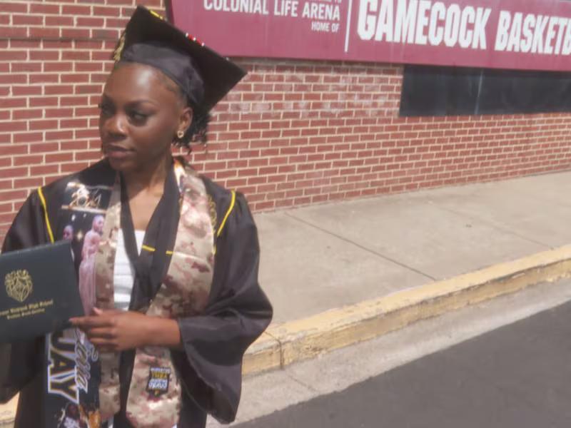 Lower Richland High School senior graduates following viral plea