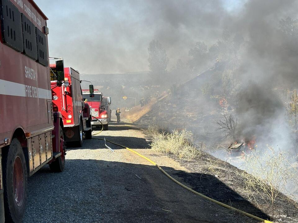 Highway 299 open following crash, fire