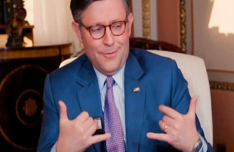 Speaker Mike Johnson Faces Cringe Moments with Stephen Miller’s Wife ...