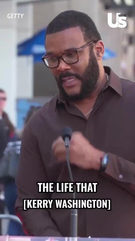 Tyler Perry shared heartfelt words for Kerry Washington as she received ...