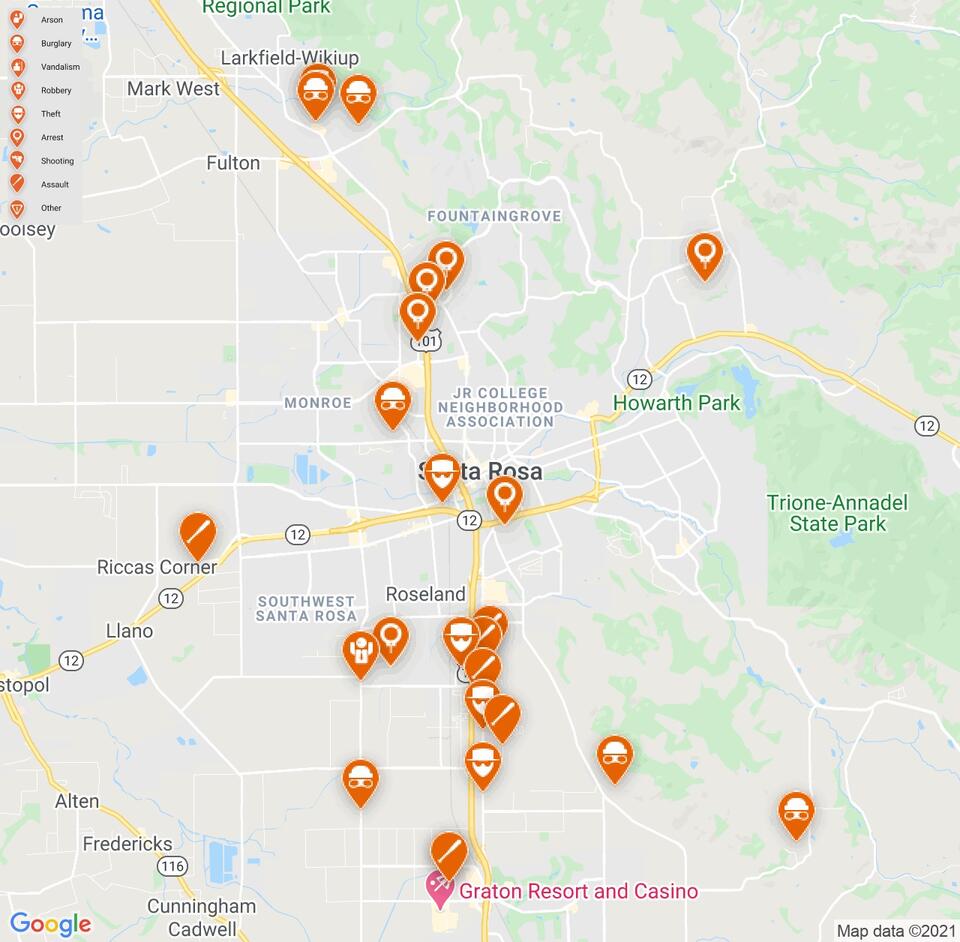 Santa Rosa crime map: check your neighborhood safety - NewsBreak