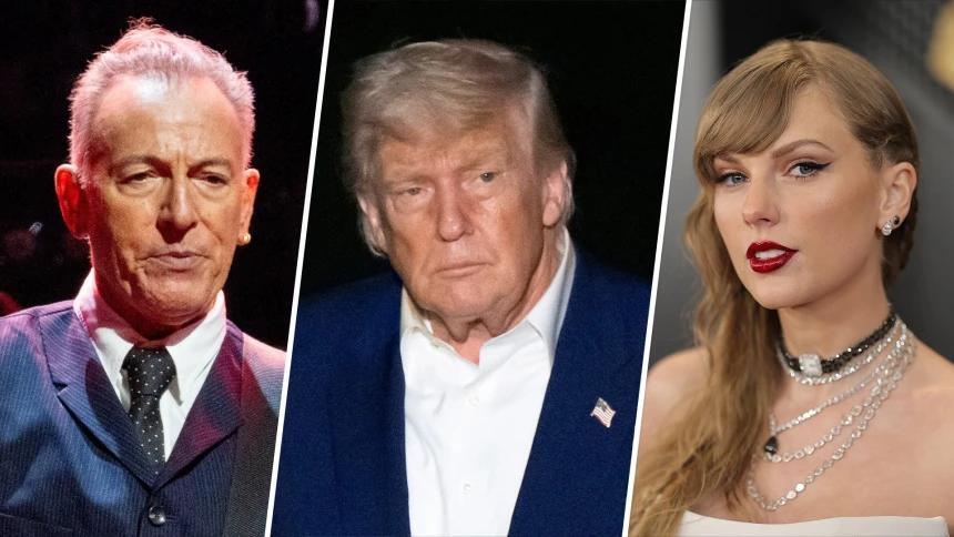 Trump posts altered video of himself hitting Bruce Springsteen with a ...