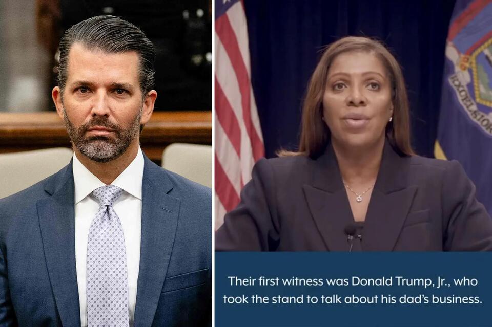 NY AG Tish James slams Donald Trump Jr.’s testimony in fraud case ...