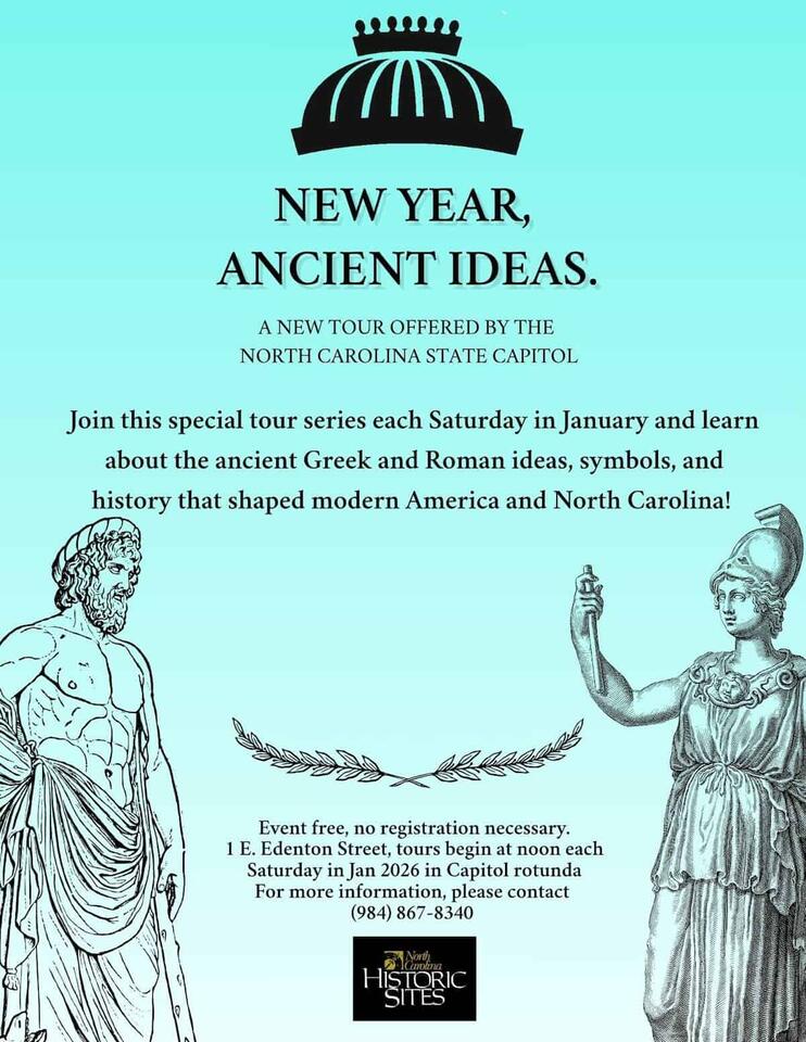 New tour at NC State Capitol in January — learn about the ancient Greek ...