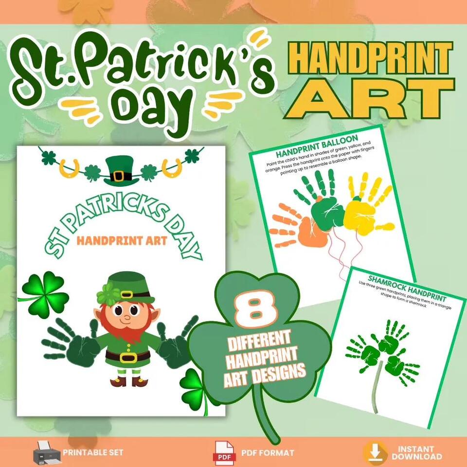 FREE St. Patrick’s Day Handprint Art Printables! - NewsBreak