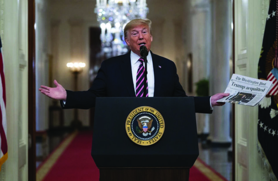 Today in History: February 5, Senate acquits Donald Trump in first ...