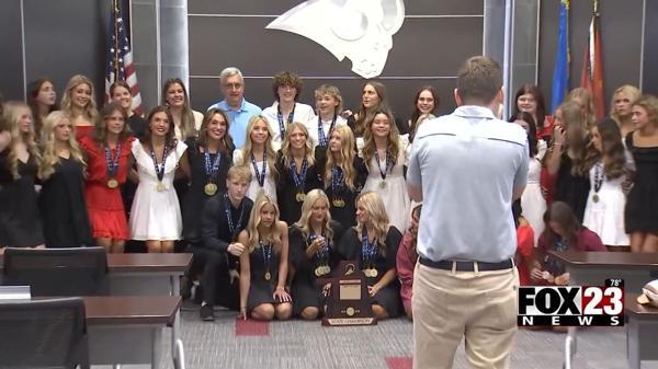 Owasso Varsity Cheer receives honor for winning state championship ...