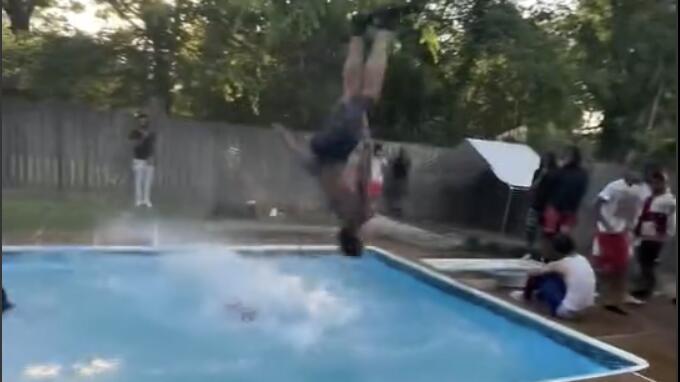 Pool Party Breaks Down With Elbow Drops, Shooting Star Presses, And ...