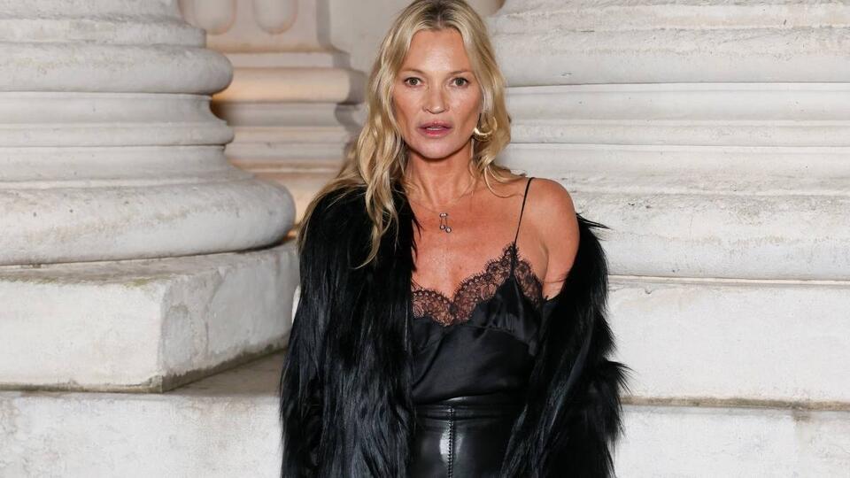Kate Moss Wears High Slit Skirt for YSL Show - NewsBreak