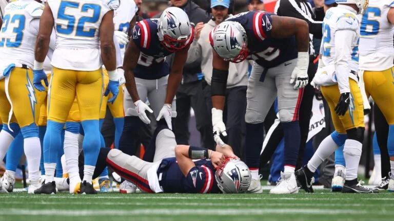 Drake Maye departs and later returns to Patriots’ game vs. Chargers ...