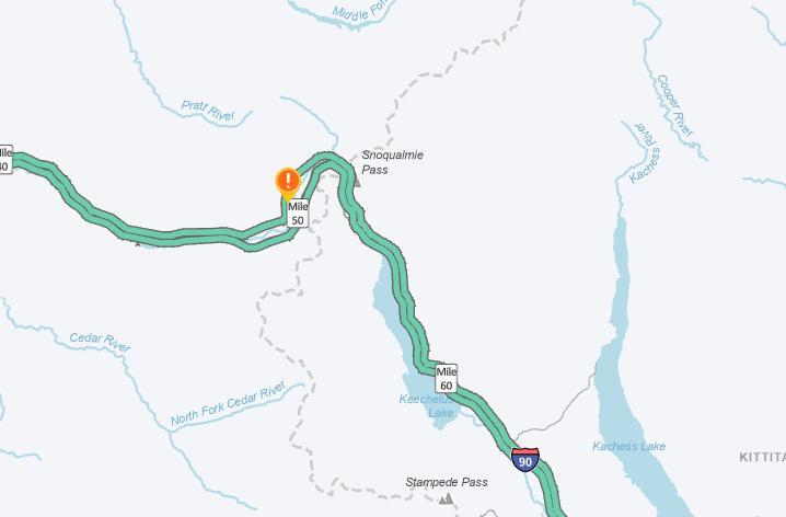 WSDOT announces I-90 lane closure near Snoqualmie Pass for geological ...