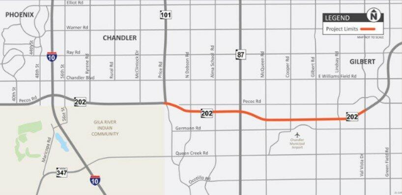 Eastbound Loop 202 on-ramp at Cooper Road closing for 60 days - NewsBreak