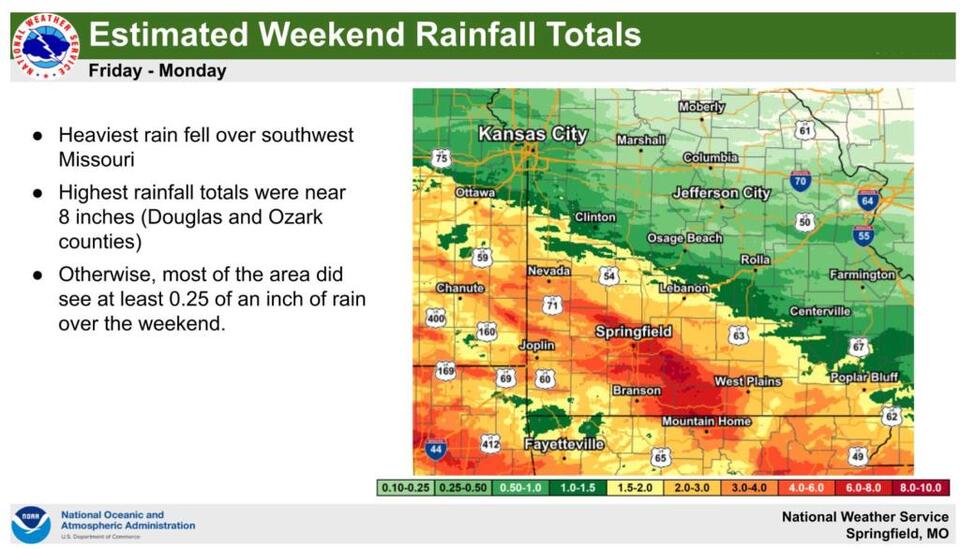 Weather Service: Here’s what precipitation totals look like after rainy ...