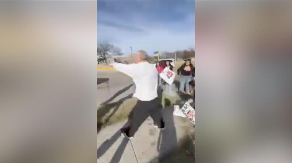 Man arrested, student cited after altercation at student protest in ...