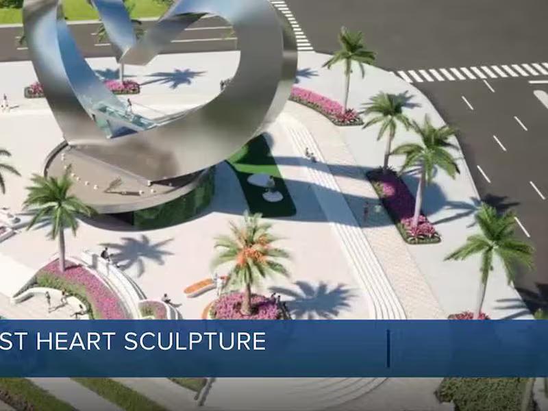 Worlds largest heart sculpture in Port St. Lucie