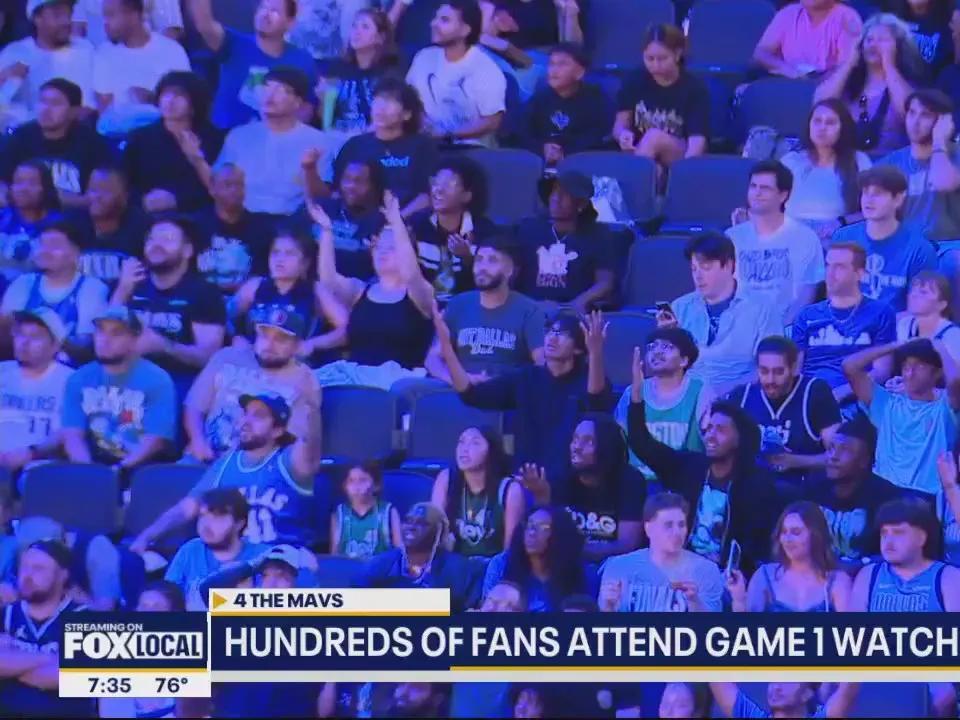 Mavs fans pack AAC for Game 1 watch party