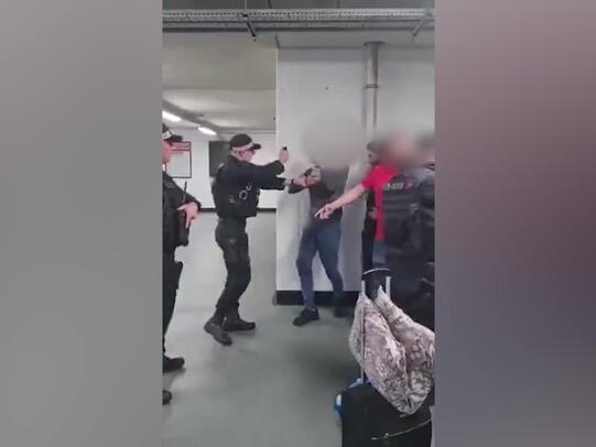 Footage shows police officer who stamped on suspect pepper spraying man ...