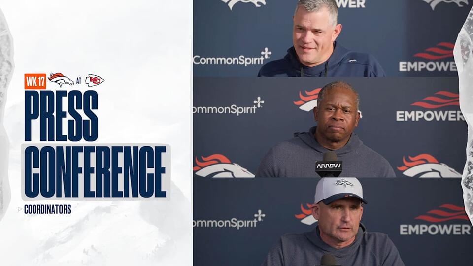 OC Joe Lombardi, DC Vance Joseph & Asst. HC/STC Darren Rizzi meet media ...