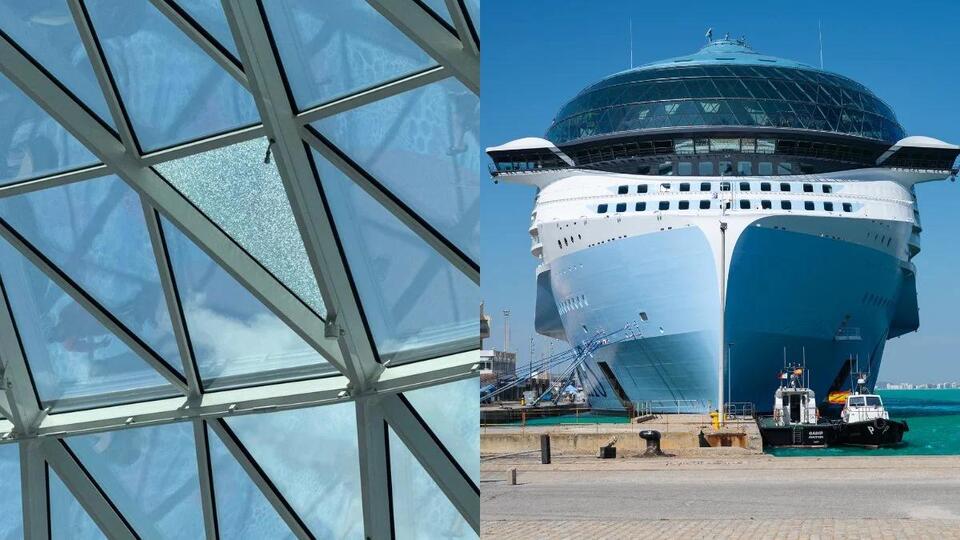 Glass Panel Suddenly Shatters in Royal Caribbean’s Iconic AquaDome ...