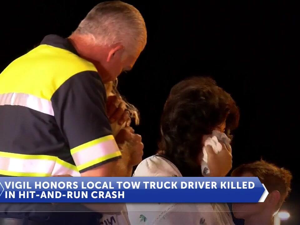 Vigil and procession held in honor of local tow truck driver killed in ... Vigil and procession held in honor of local tow truck driver killed in ...