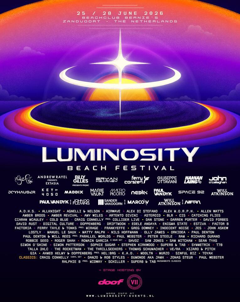 Luminosity Beach Festival 2026: Trance Paradise in Zandvoort – Full ...