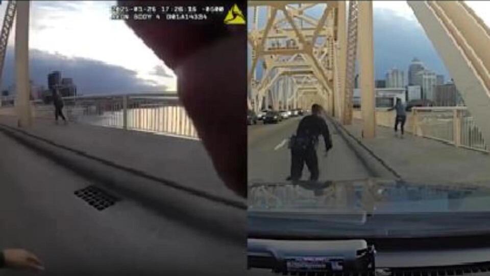 Louisville detective and woman help man off of edge of bridge - NewsBreak