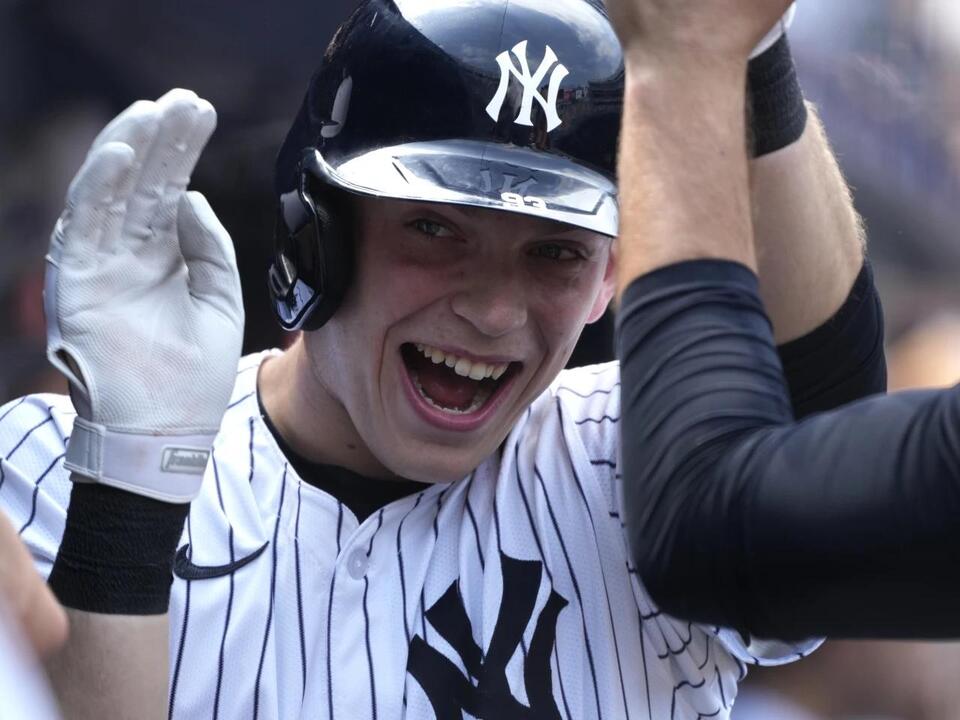 Yankees rookie Ben Rice hits 1st big league homer after being moved into leadoff spot