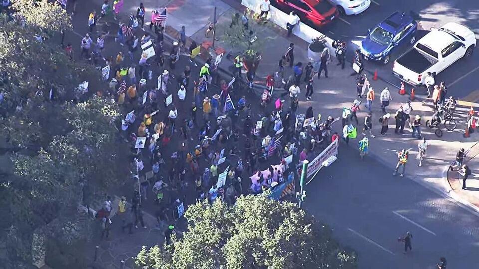'No Kings Day' protest at Travis Park draws thousands - NewsBreak