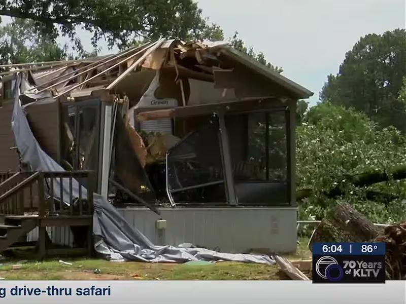 Lake Tyler area sees heavy damage, power outages from recent storm
