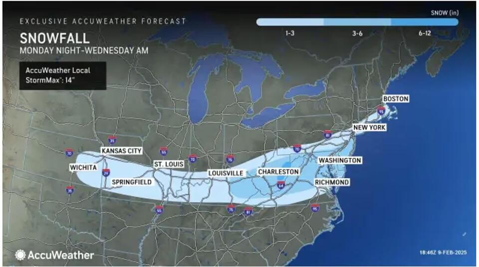 First Snowfall Projections Released For New Winter Storm Taking Aim At ...