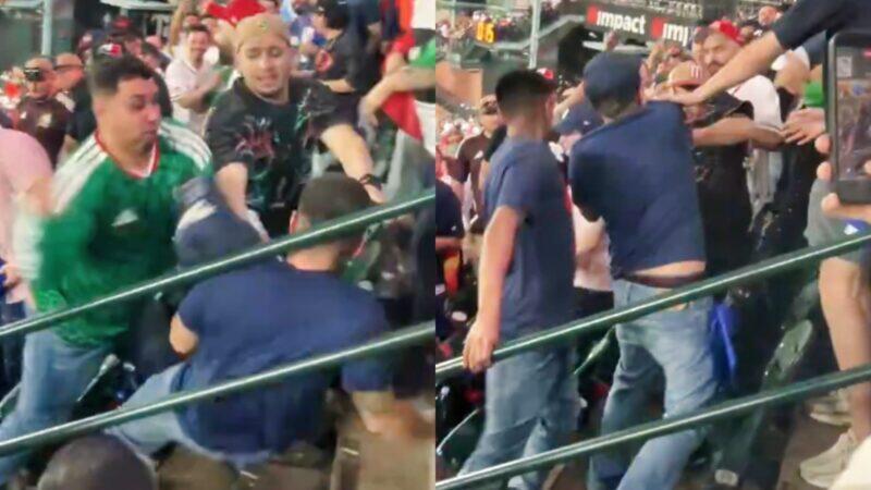 Crazy Brawl Broke Out Between USA & Mexican Fans During The World ...