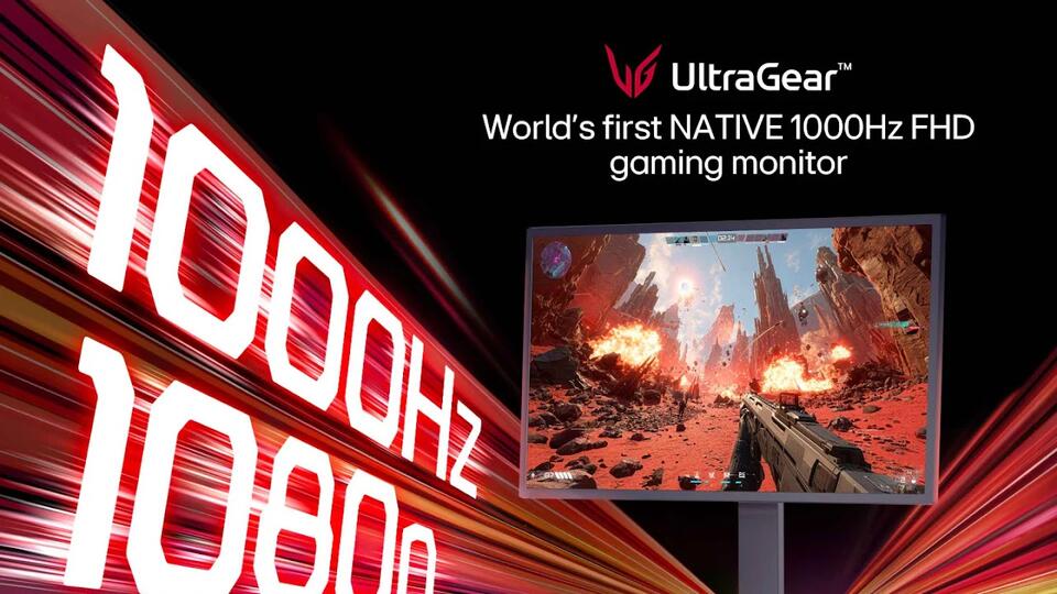 LG UltraGear 25G590B Gaming Monitor Debuts as World First 1000Hz Native ...