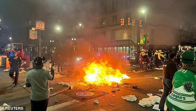 Chaos in Philadelphia as Eagles celebrations descend into riots and ...