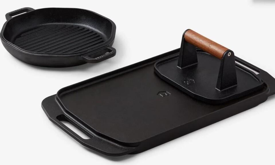 This Marcellin cast iron ultimate grill set is now $134 and built for ...