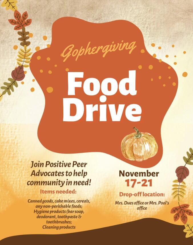 Ridgemont Positive Peer Advocates Hosting Food Drive for God’s Lifeline ...