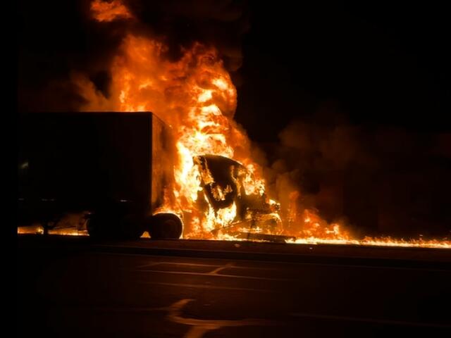 Police investigating fiery crash between tractor-trailer and light rail ...