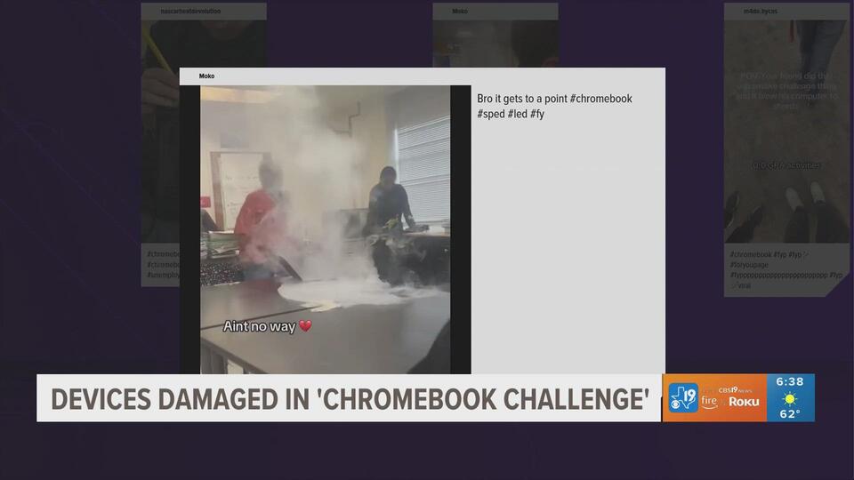 Students damage Chromebooks in viral TikTok challenge - NewsBreak
