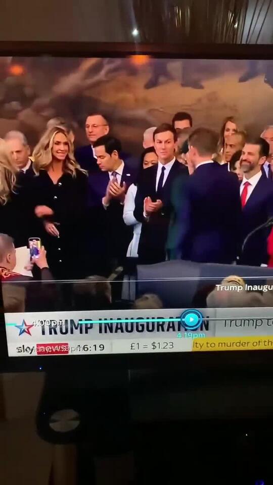 As soon as Eric Trump took his place at the Trump inauguration he ...