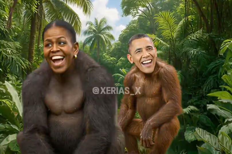 Full 'Obamas as apes' video released by Loomer makes Trump seem even ...