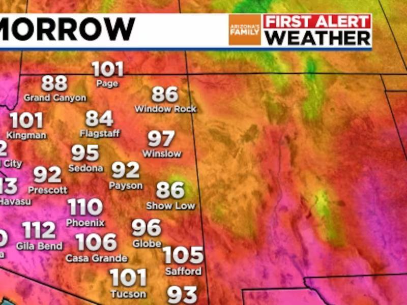 June ending with extreme heat in Arizona before storm chances return